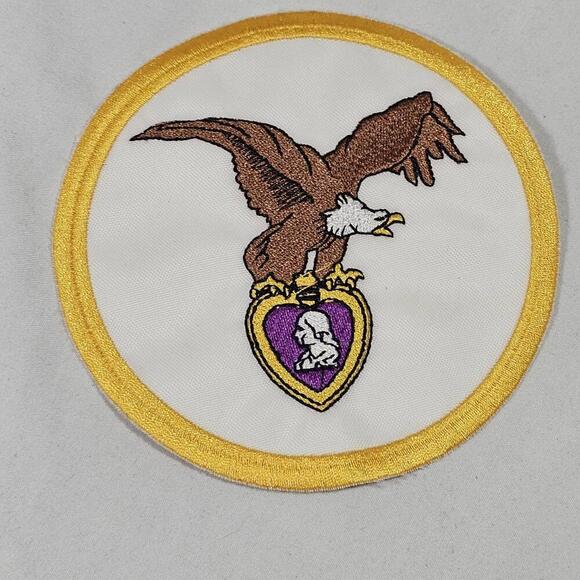 Other | Vintage Flying Eagle Purple Heart Patch Patriotic Military 45 ...